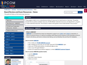 Board Review and Exam Resources Guide - PCOM Library